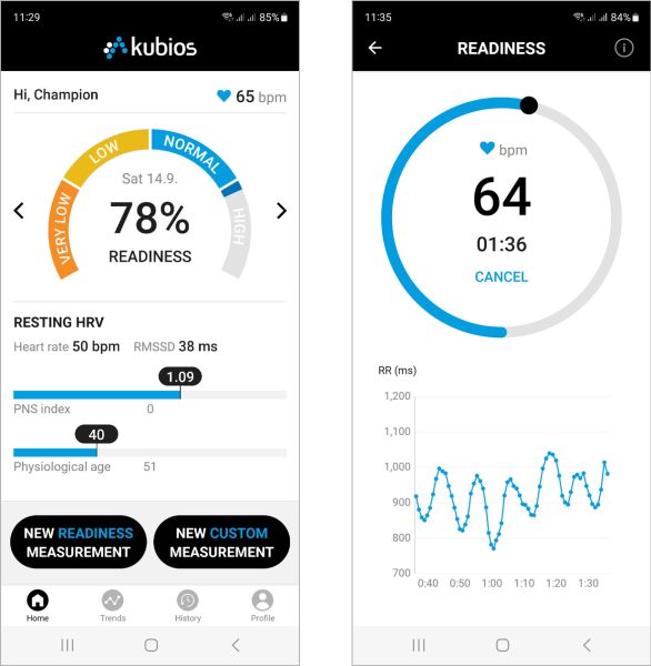 Kubios HRV Team Readiness - Kubios